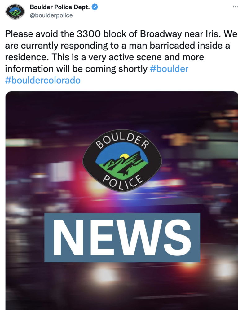 Breaking News: Boulder police department alerts “very active” scene ...